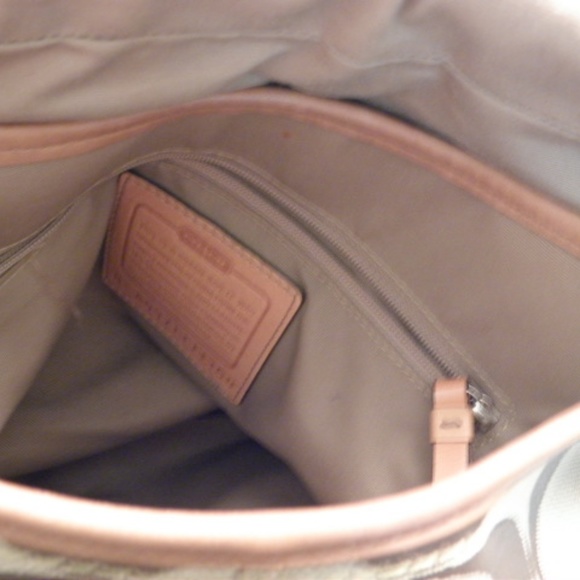 Coach | Bags | Coach Tan Signature Leather Flap Duffel Bag | Poshmark